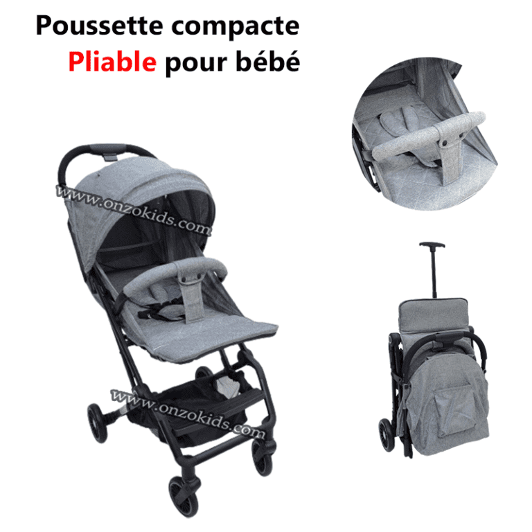 Poussette compacte pliable pour bébé