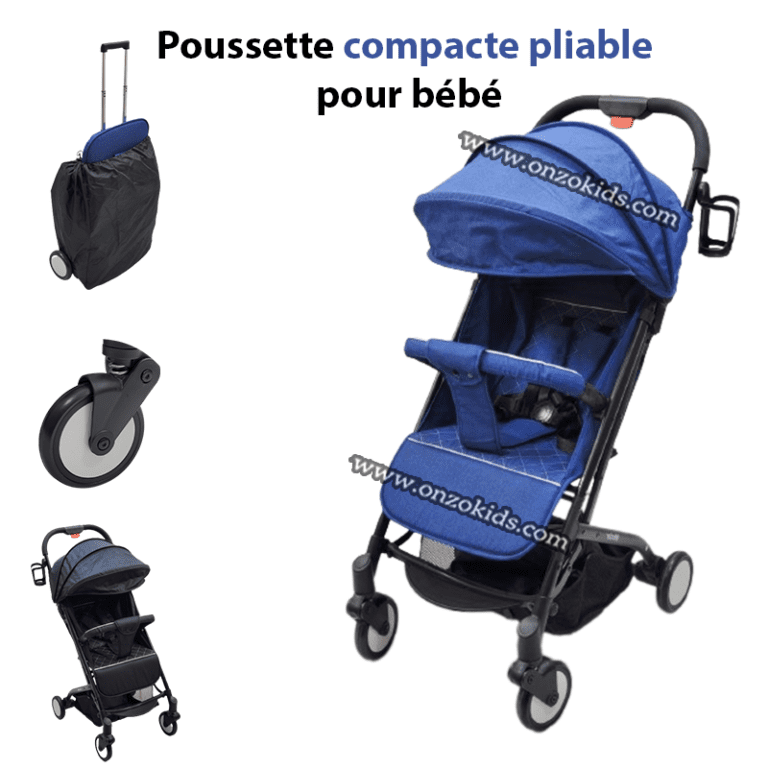 Poussette compacte pliable pour bébé